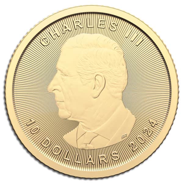 Buy 2024 1 10 Oz Gold Canadian Maple Leaf Coin BU First Gold Group